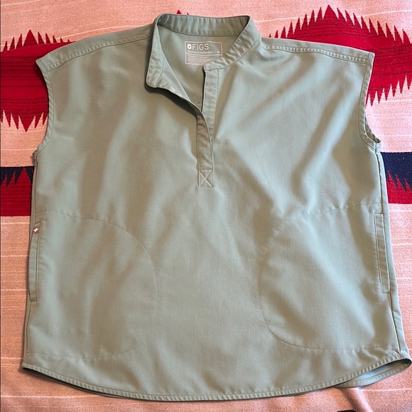 Figs | Tops | Figs Jade Green Rafaela Womens Medium Sleeveless Top ...
